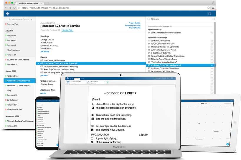 Web-Based Worship Service Planning | Lutheran Service Builder